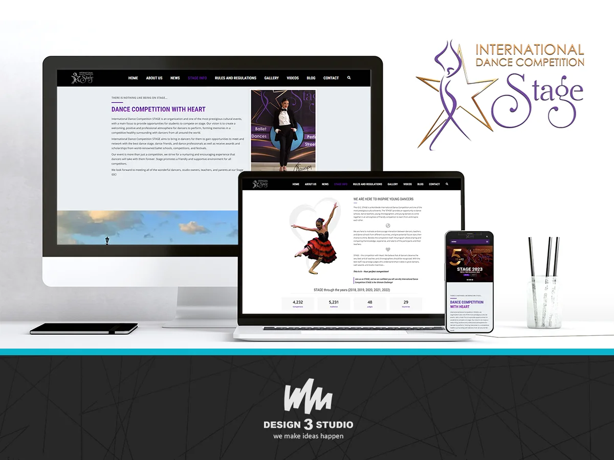 STAGE Dance Competition – Web Design
